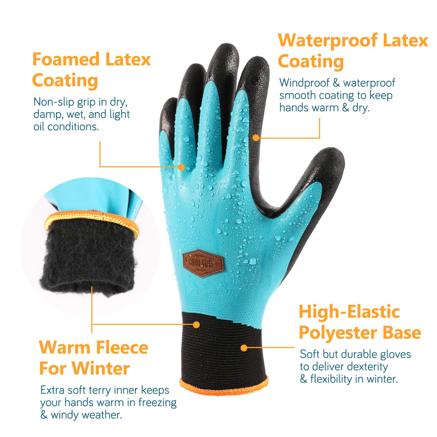 WaterProof Garden Gloves Winter Blue_Water Proof_Garden_LifeSeries_cooljob